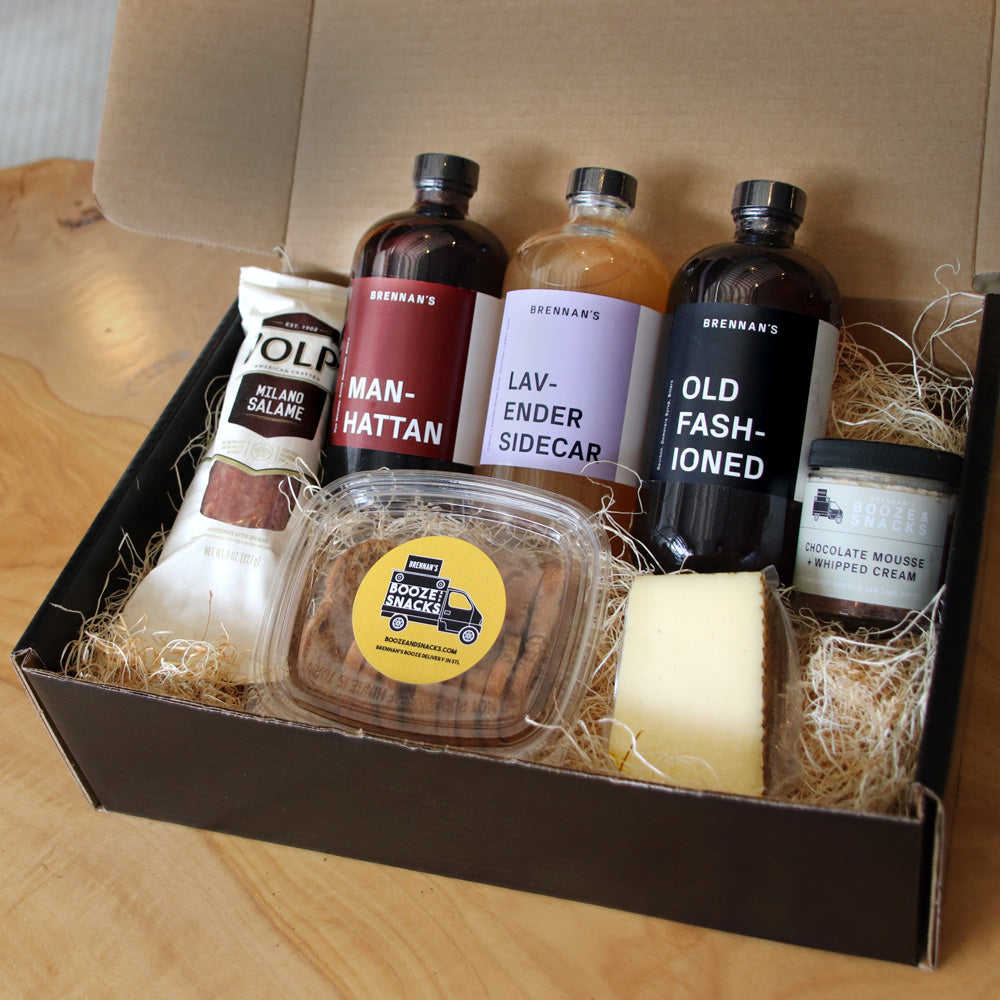 Cocktails, Snacks & Sweets Box – Brennan's Booze & Snacks